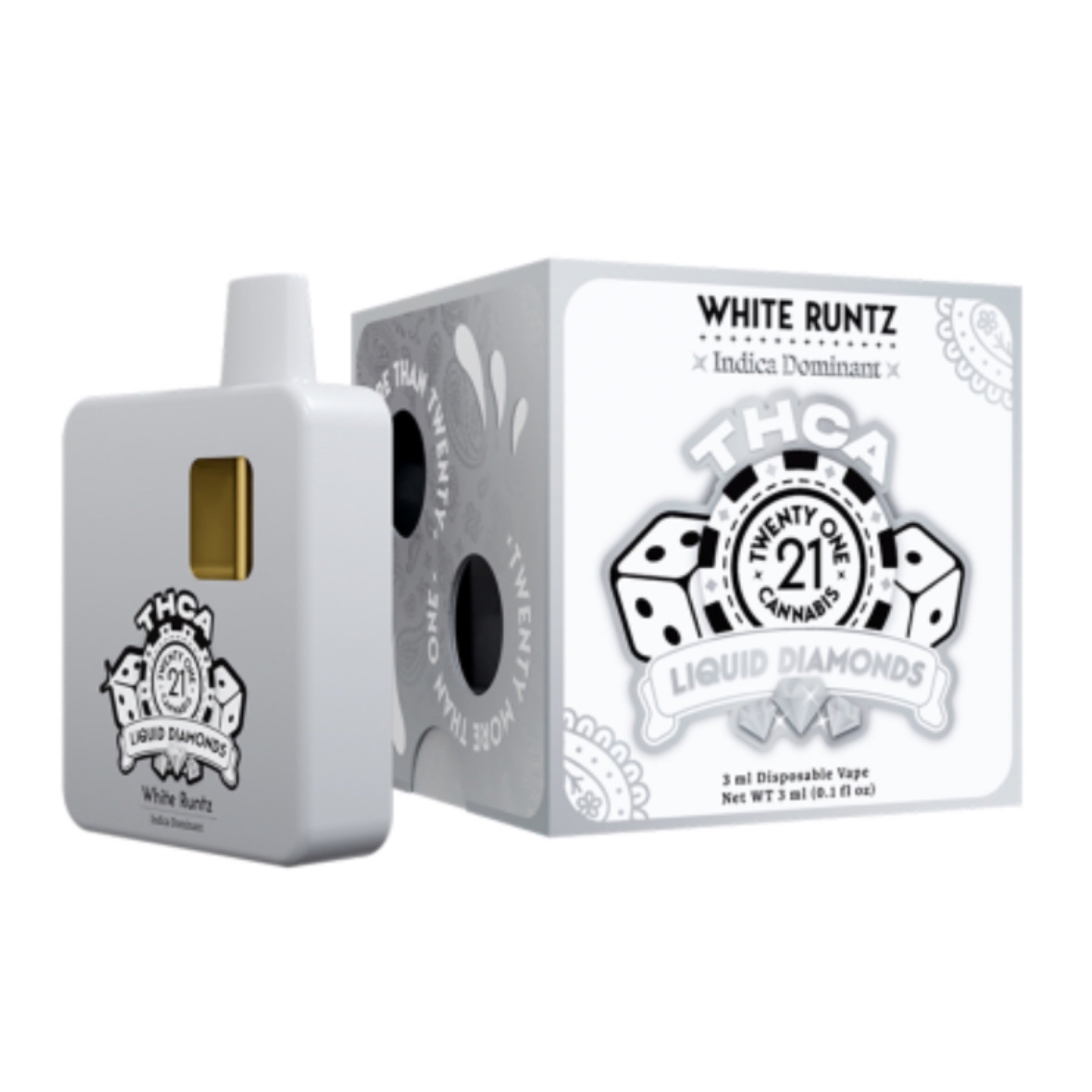 Twenty One Cannabis THCA White Runtz Indica | Free shipping over $150